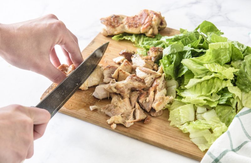 Grilled Chicken Loaded Caesar Salad | Clean Food Crush