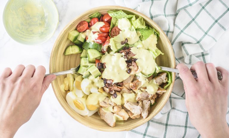 Grilled Chicken Loaded Caesar Salad | Clean Food Crush