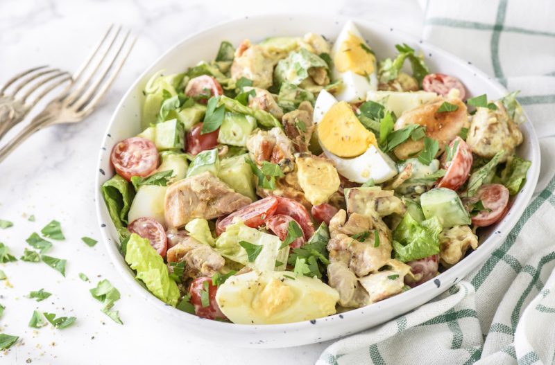 Grilled Chicken Loaded Caesar Salad | Clean Food Crush