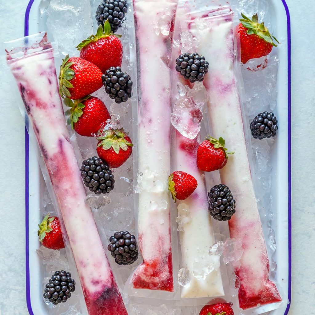 Coconut Fruit Swirl Ice Pops | Clean Food Crush