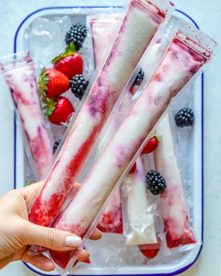 Coconut Fruit Swirl Ice Pops | Clean Food Crush