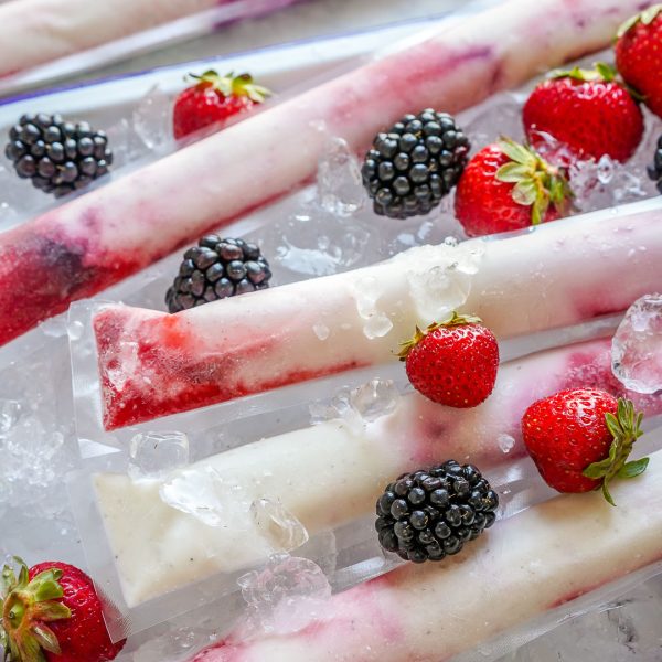 Fruit Hearts on a stick with dip. Clean food idea for Valentine's Day ...