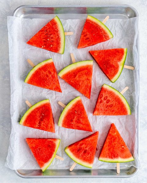 Frozen Watermelon Pops | Clean Food Crush