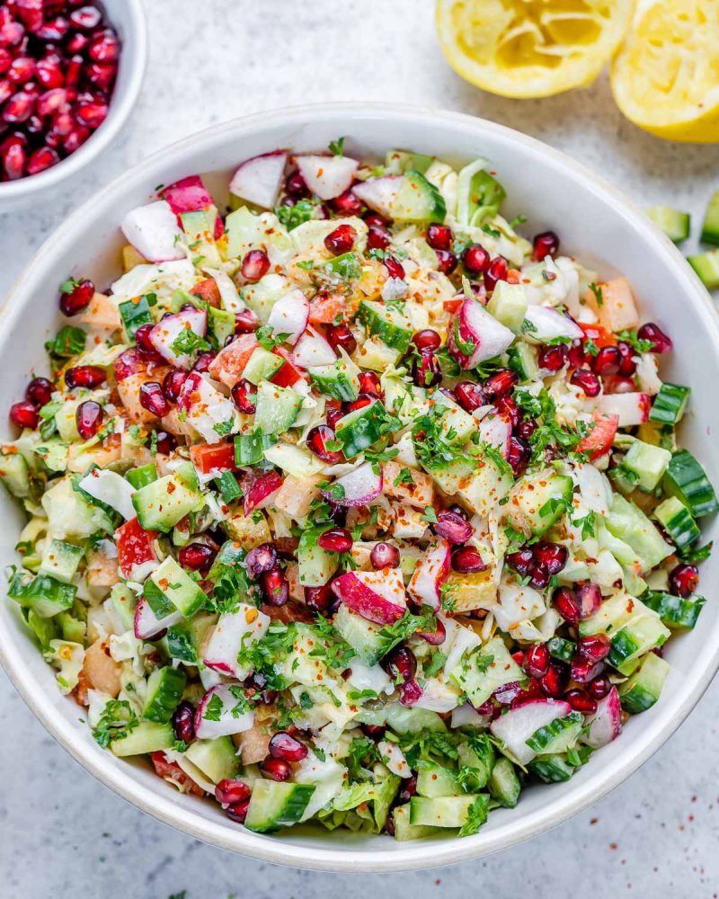 Creamy Micro Chopped Salad | Clean Food Crush