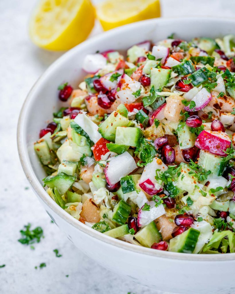 Creamy Micro Chopped Salad | Clean Food Crush