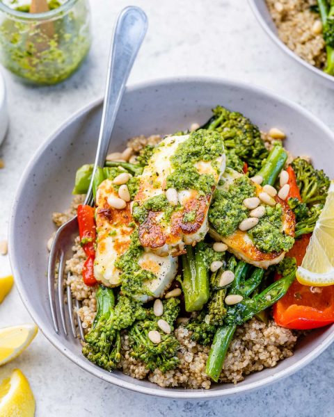 [VIDEO] Broccolini + Halloumi Power Bowls | Clean Food Crush