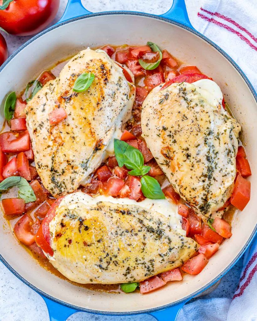 Caprese Stuffed Chicken Breasts | Clean Food Crush