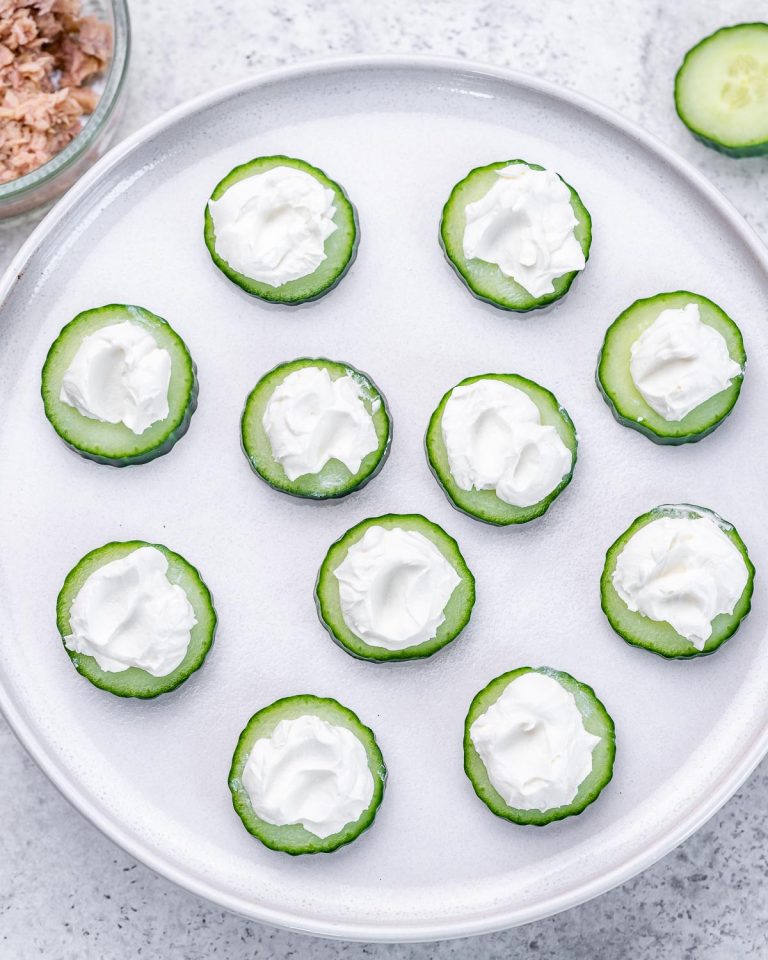 Spicy Tuna Cucumber Bites | Clean Food Crush