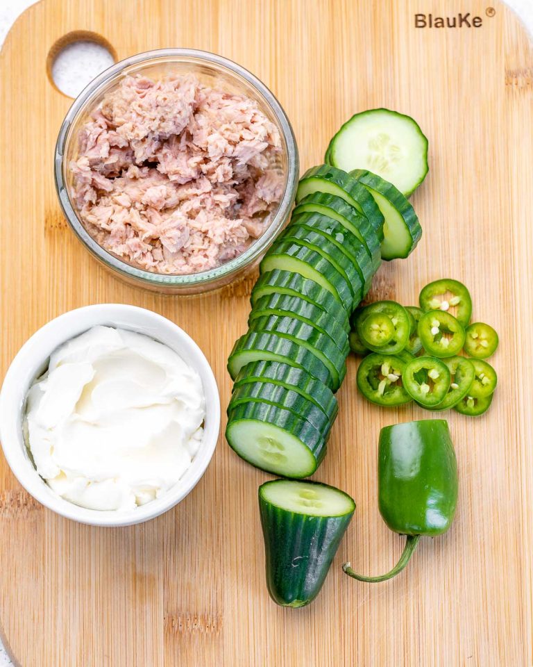 Spicy Tuna Cucumber Bites | Clean Food Crush