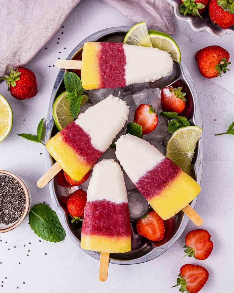 Tropical Coconut Popsicles | Clean Food Crush