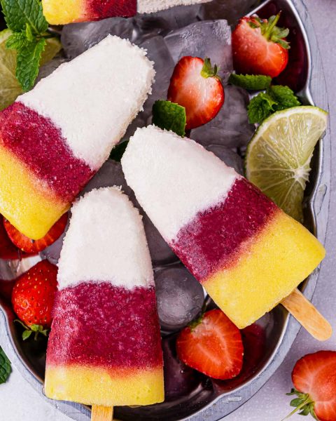 Tropical Coconut Popsicles | Clean Food Crush