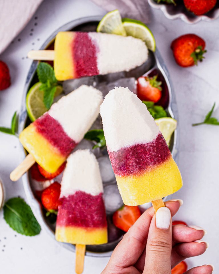 Tropical Coconut Popsicles | Clean Food Crush