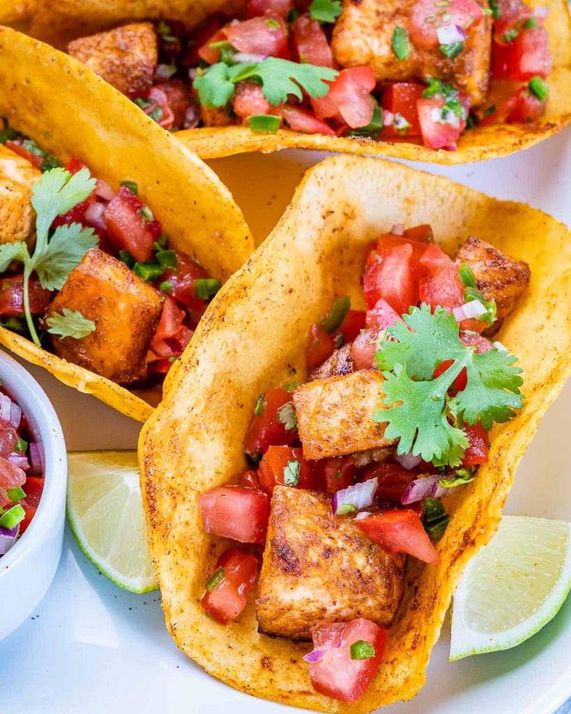 Easy Flavorful Salmon Tacos | Clean Food Crush