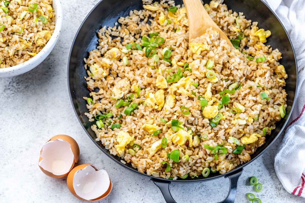 Japanese-Inspired Garlic Fried Rice | Clean Food Crush