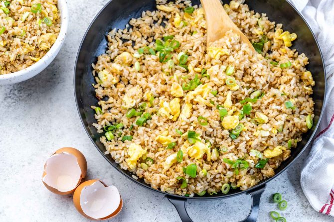 Japanese-Inspired Garlic Fried Rice | Clean Food Crush