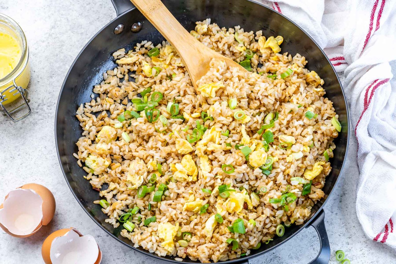 Japanese-Inspired Garlic Fried Rice | Clean Food Crush