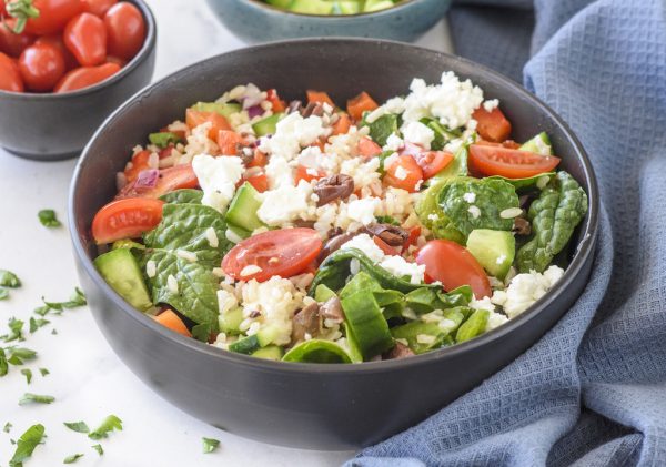 Mediterranean Inspired Brown Rice Salad | Clean Food Crush