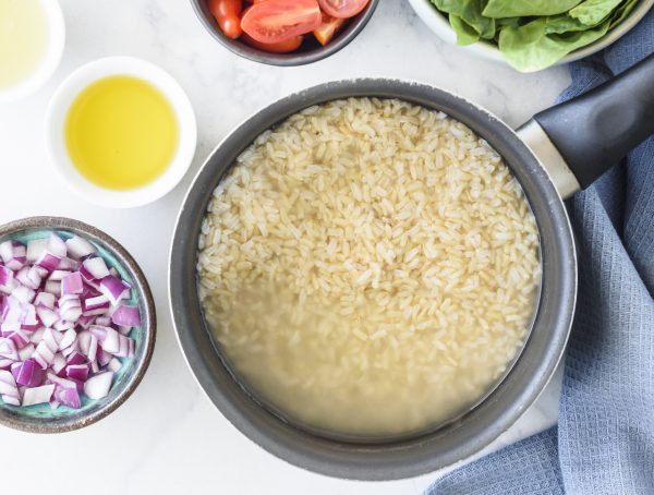 Mediterranean Inspired Brown Rice Salad | Clean Food Crush