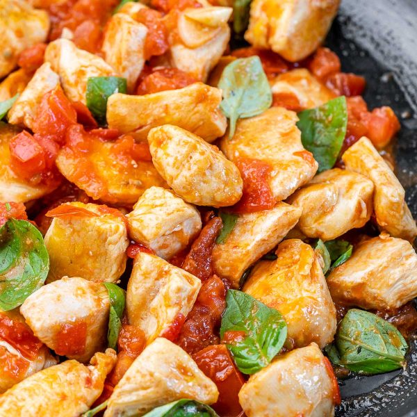 Fresh Tomato Basil Chicken | Clean Food Crush