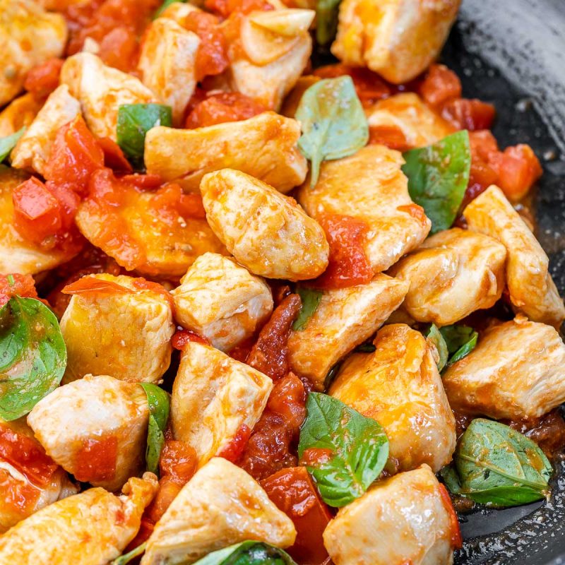 Fresh Tomato Basil Chicken | Clean Food Crush