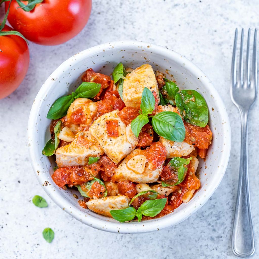 Fresh Tomato Basil Chicken | Clean Food Crush