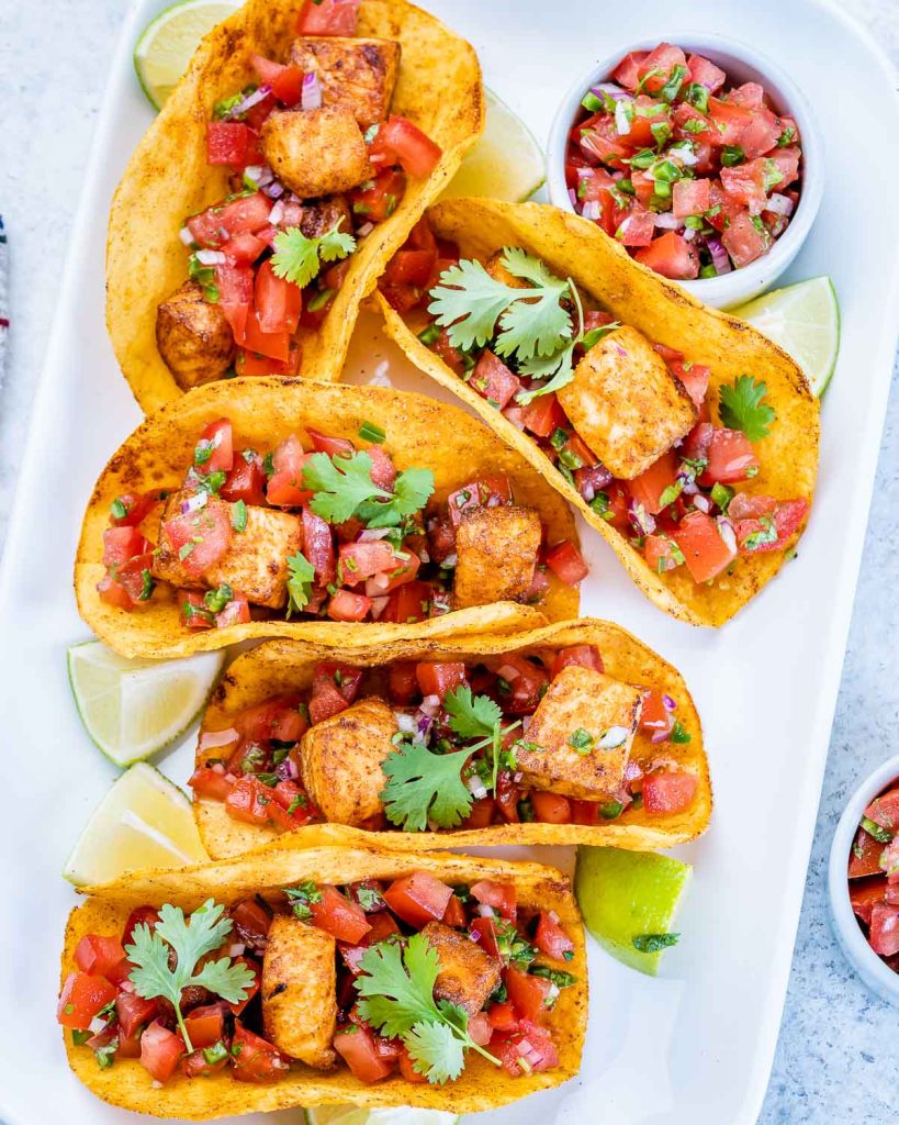 Easy Flavorful Salmon Tacos | Clean Food Crush