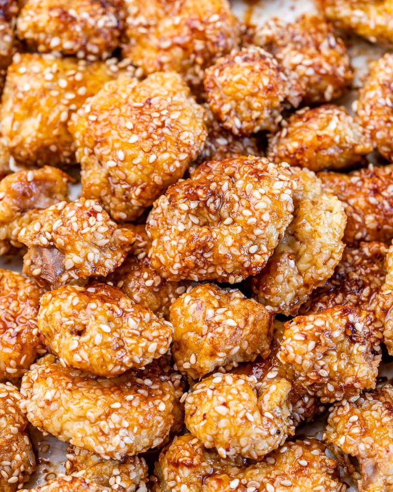 Baked Sesame Chicken Bites | Clean Food Crush
