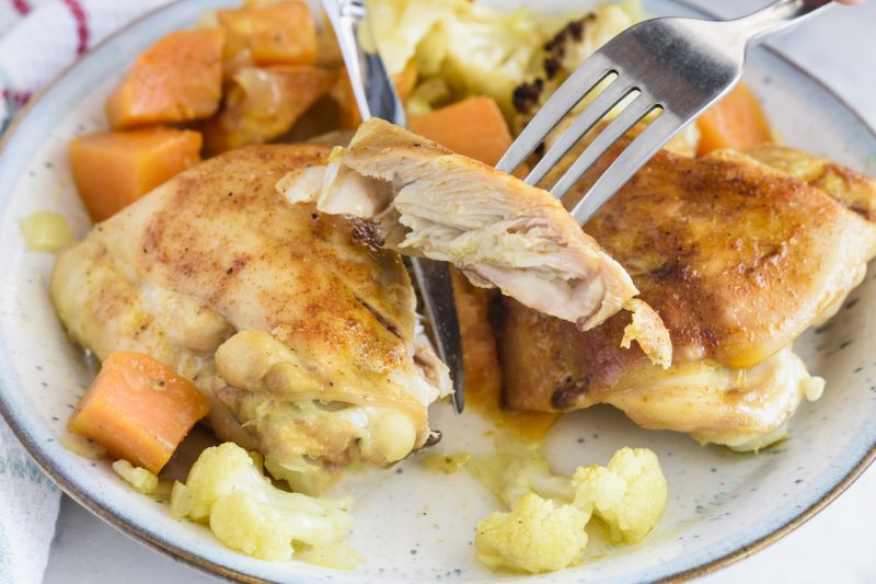 Chicken Curry Dinner with Roasted Vegetables | Clean Food Crush