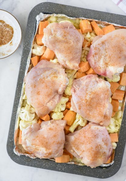 Chicken Curry Dinner with Roasted Vegetables | Clean Food Crush