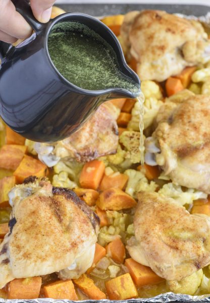 Chicken Curry Dinner with Roasted Vegetables | Clean Food Crush