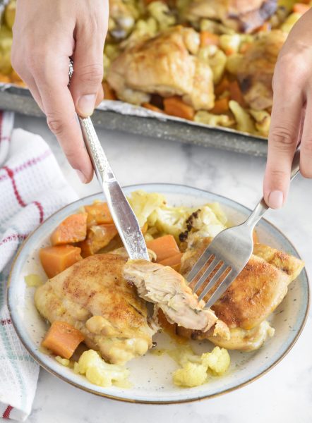 Chicken Curry Dinner with Roasted Vegetables | Clean Food Crush