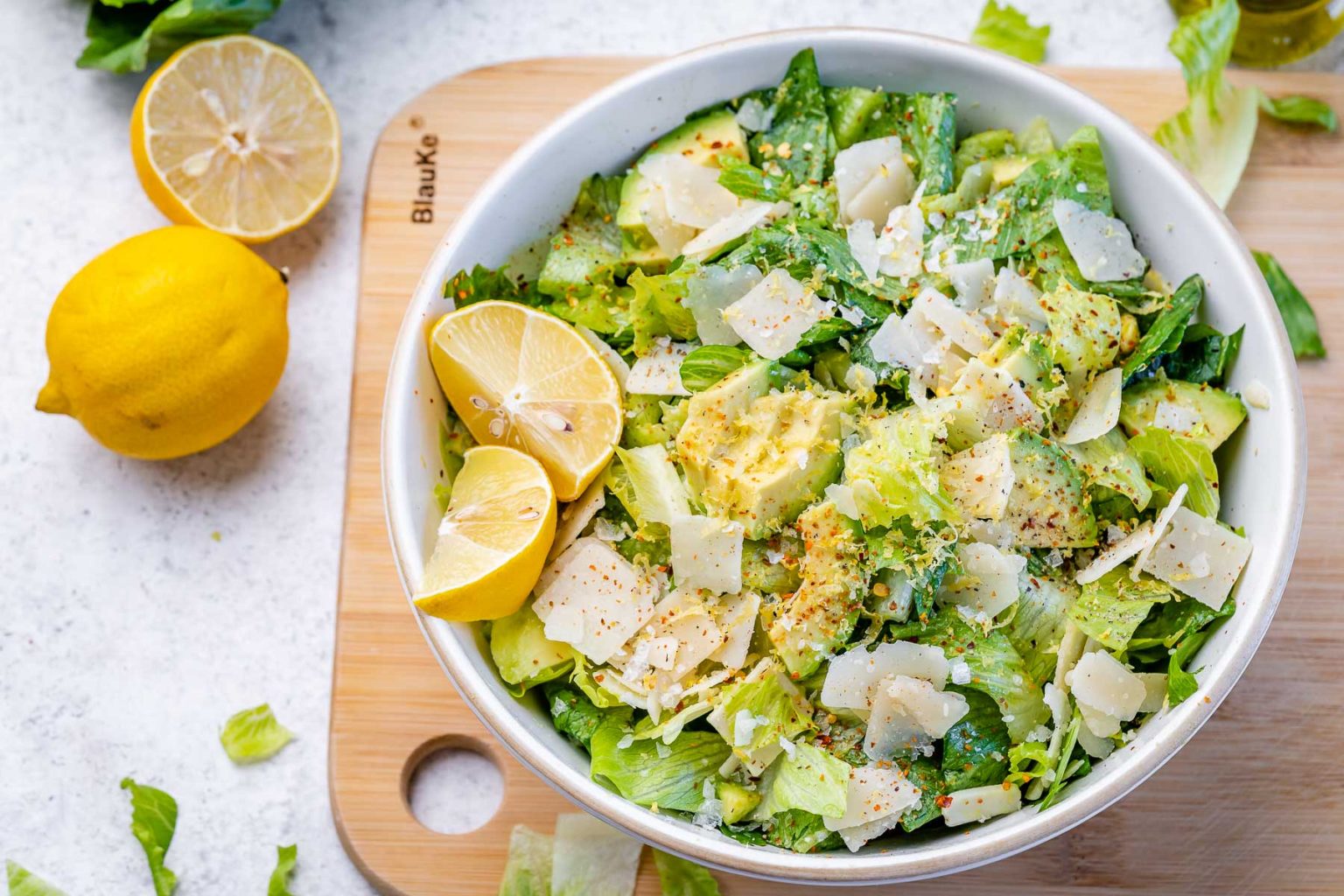 Lemon Parmesan Salad | Clean Food Crush