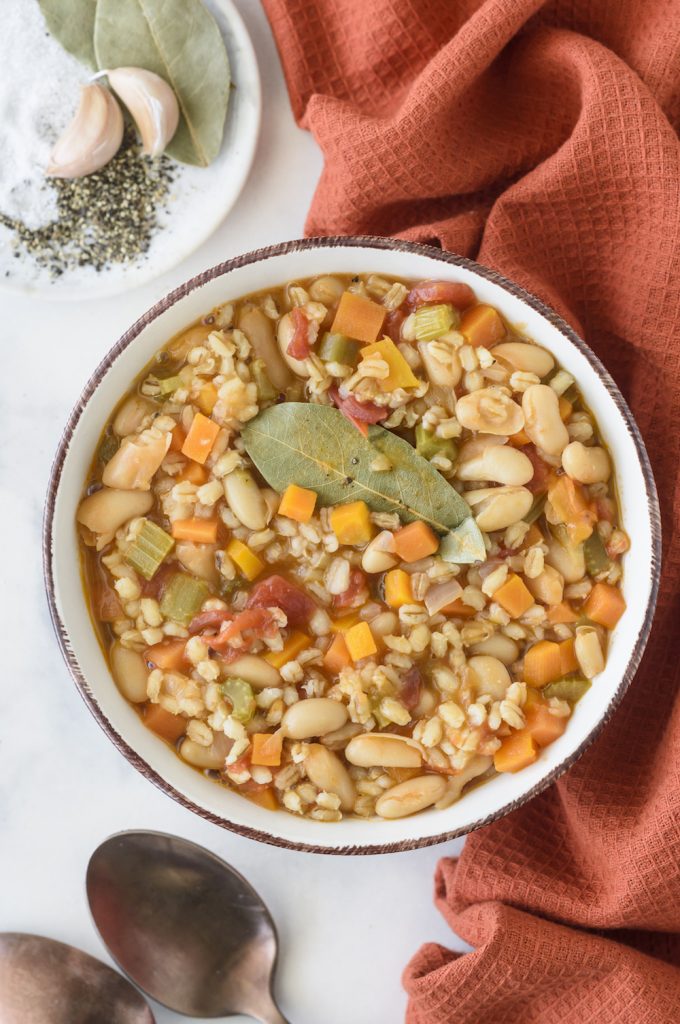 White Bean + Barley Stew | Clean Food Crush