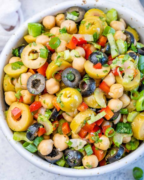 [VIDEO} Lemony Chickpea + Olive Chopped Salad | Clean Food Crush
