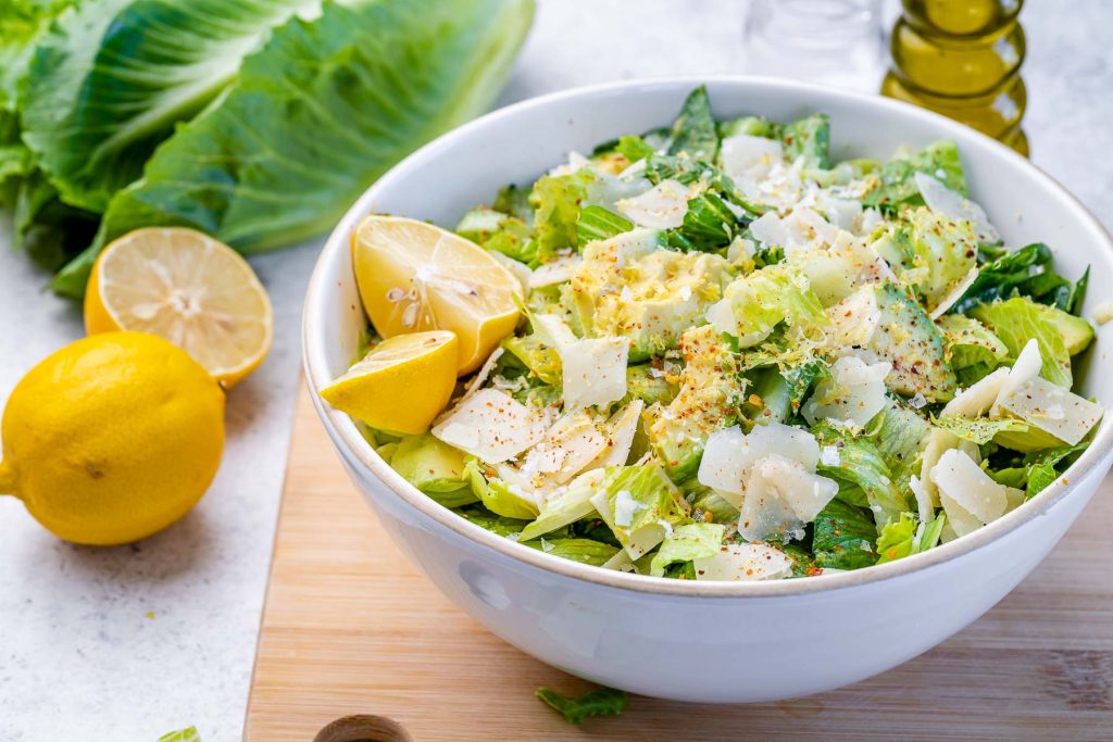 Lemon Parmesan Salad | Clean Food Crush