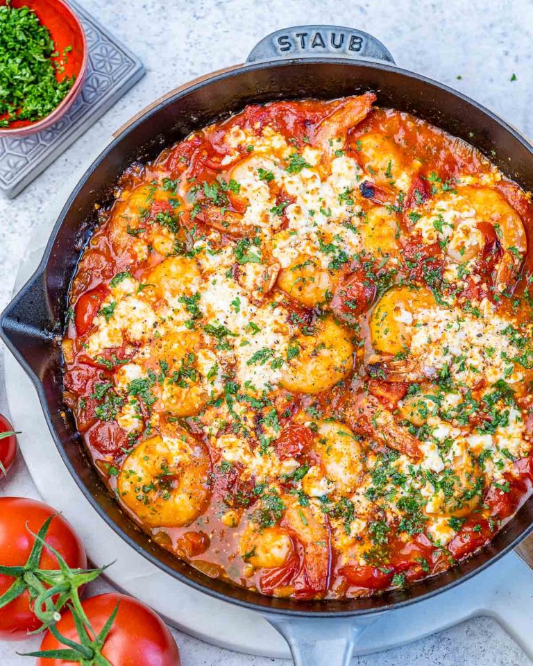 [VIDEO] Greek-Inspired Shrimp Saganaki | Clean Food Crush
