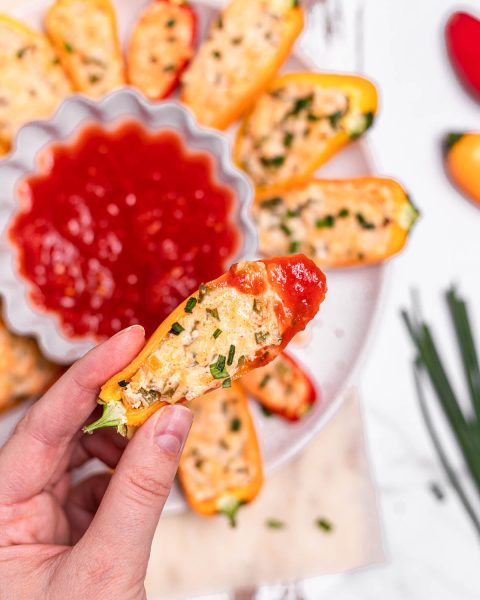 Cheese Stuffed Mini Sweet Peppers | Clean Food Crush