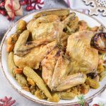 Christmas Roasted Spatchcock Chicken with Root Veggies + Pesto | Clean ...