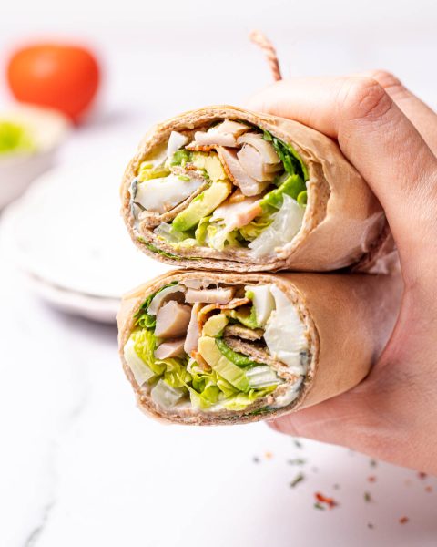 Leftover Turkey Cobb Salad Wraps | Clean Food Crush