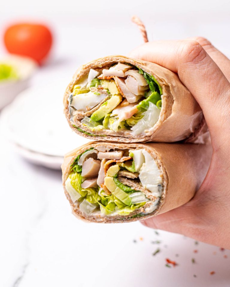 Leftover Turkey Cobb Salad Wraps | Clean Food Crush