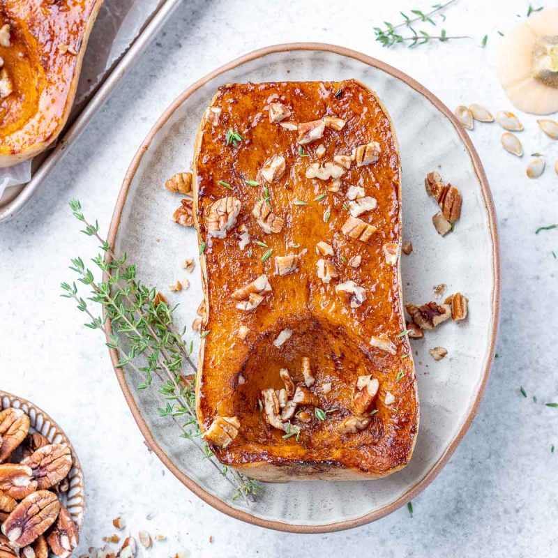 Roasted Whole Butternut Squash | Clean Food Crush