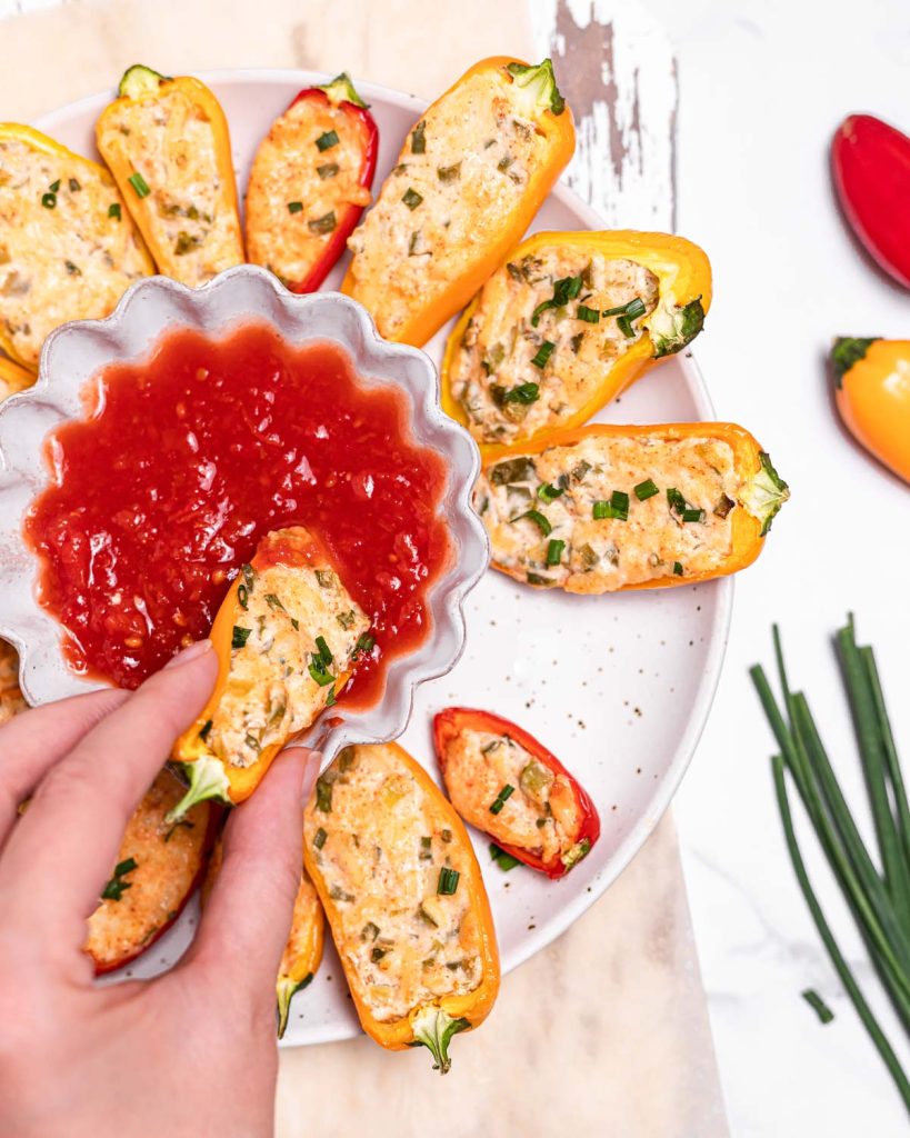 Cheese Stuffed Mini Sweet Peppers | Clean Food Crush