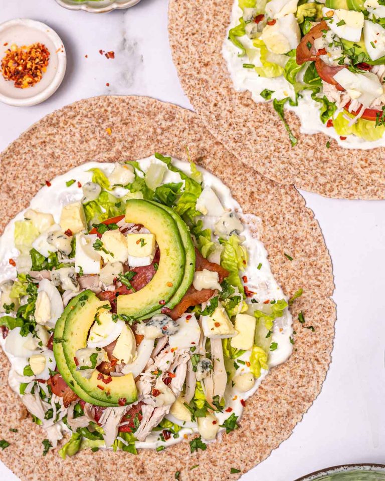 Leftover Turkey Cobb Salad Wraps | Clean Food Crush