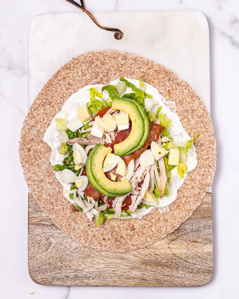 Leftover Turkey Cobb Salad Wraps | Clean Food Crush