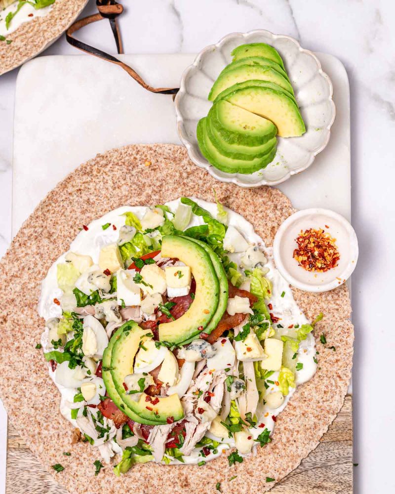 Leftover Turkey Cobb Salad Wraps | Clean Food Crush
