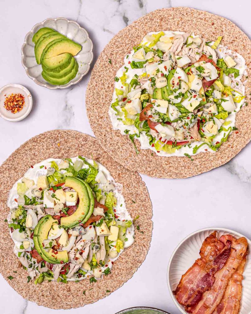Leftover Turkey Cobb Salad Wraps | Clean Food Crush