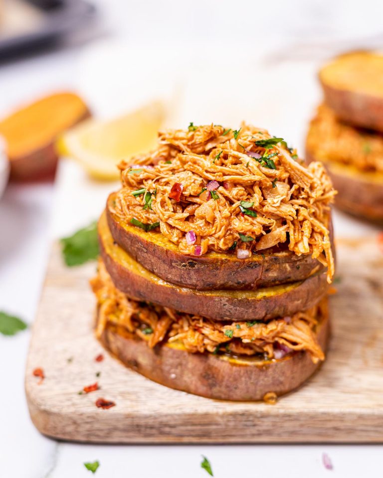 Pulled Chicken Sweet Potato Sliders | Clean Food Crush