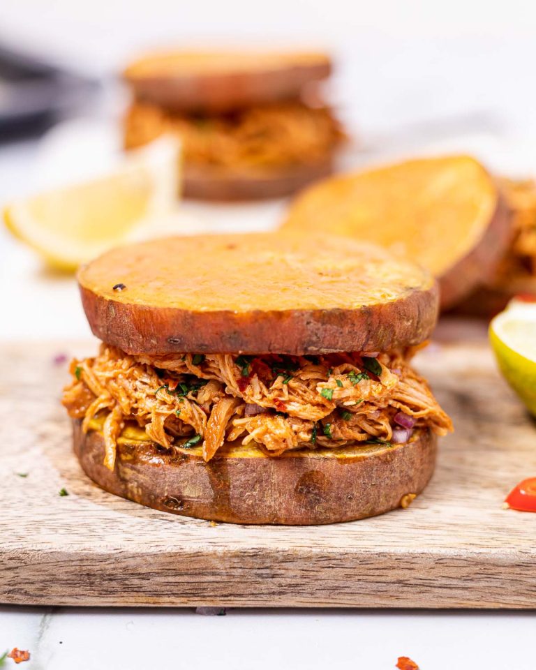 Pulled Chicken Sweet Potato Sliders | Clean Food Crush