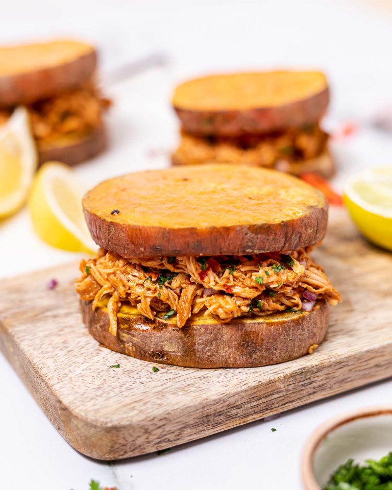 Pulled Chicken Sweet Potato Sliders | Clean Food Crush
