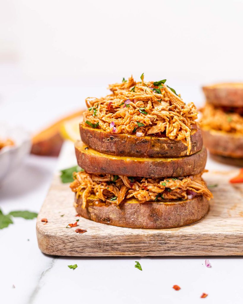 Pulled Chicken Sweet Potato Sliders | Clean Food Crush